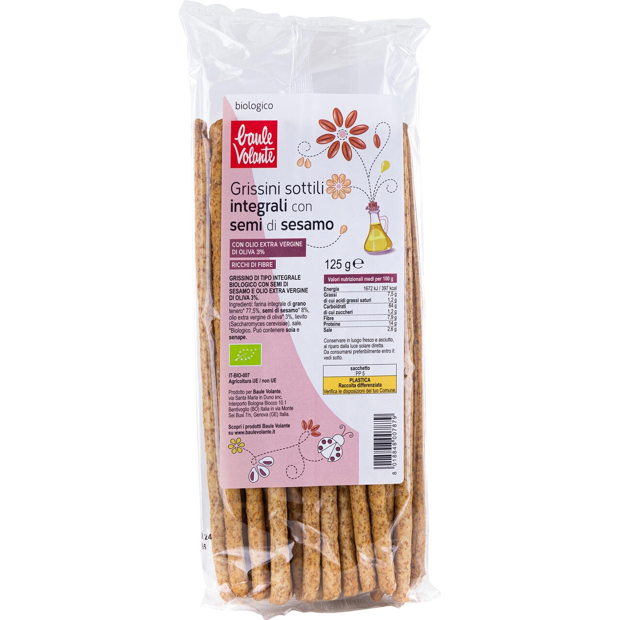 Grisine bio integrale subtiri cu susan si ulei extravirgin de masline ...