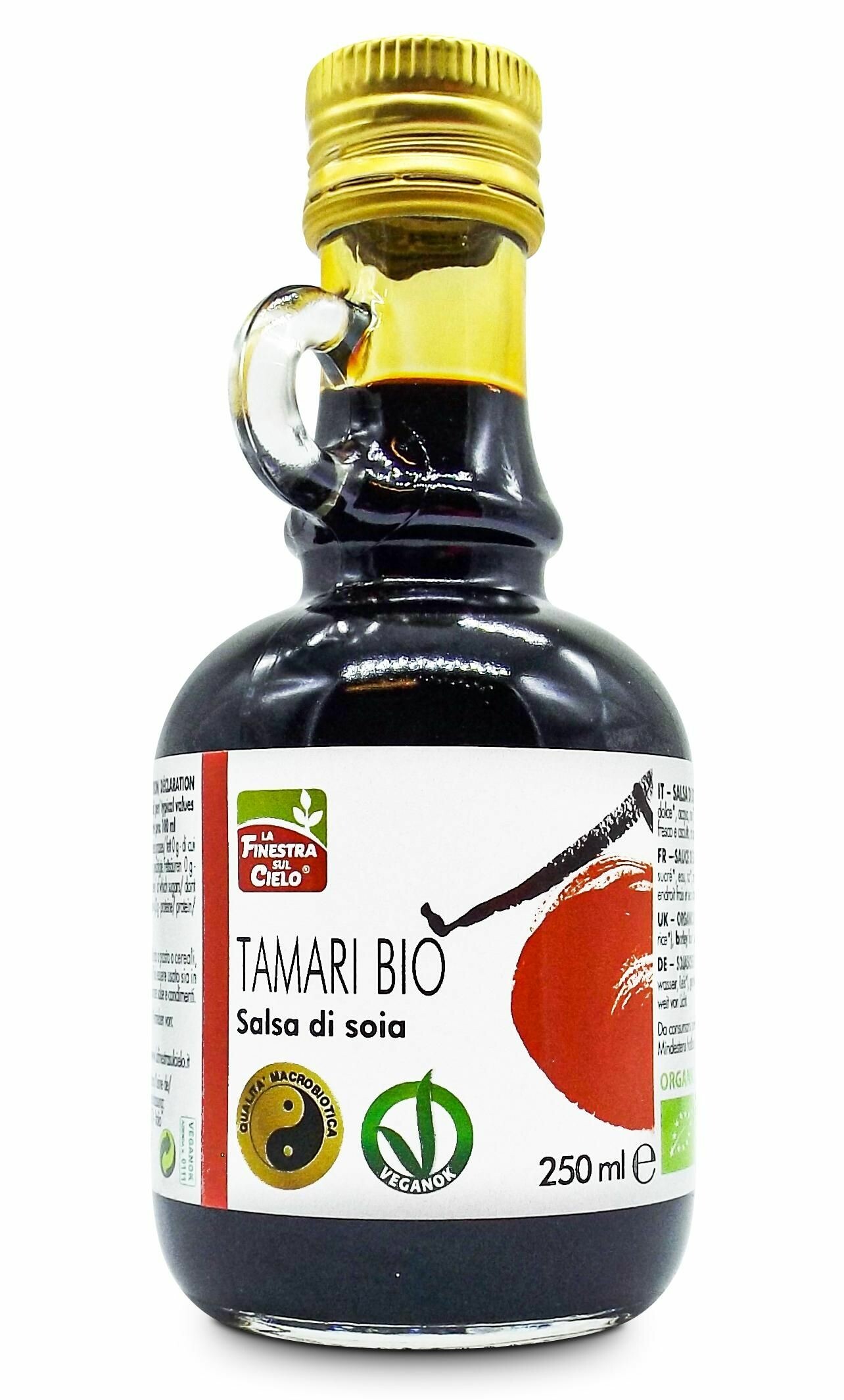 Sos bio de soia Tamari, vegan, La Finestra Sul Cielo 250ml | Biomania.ro