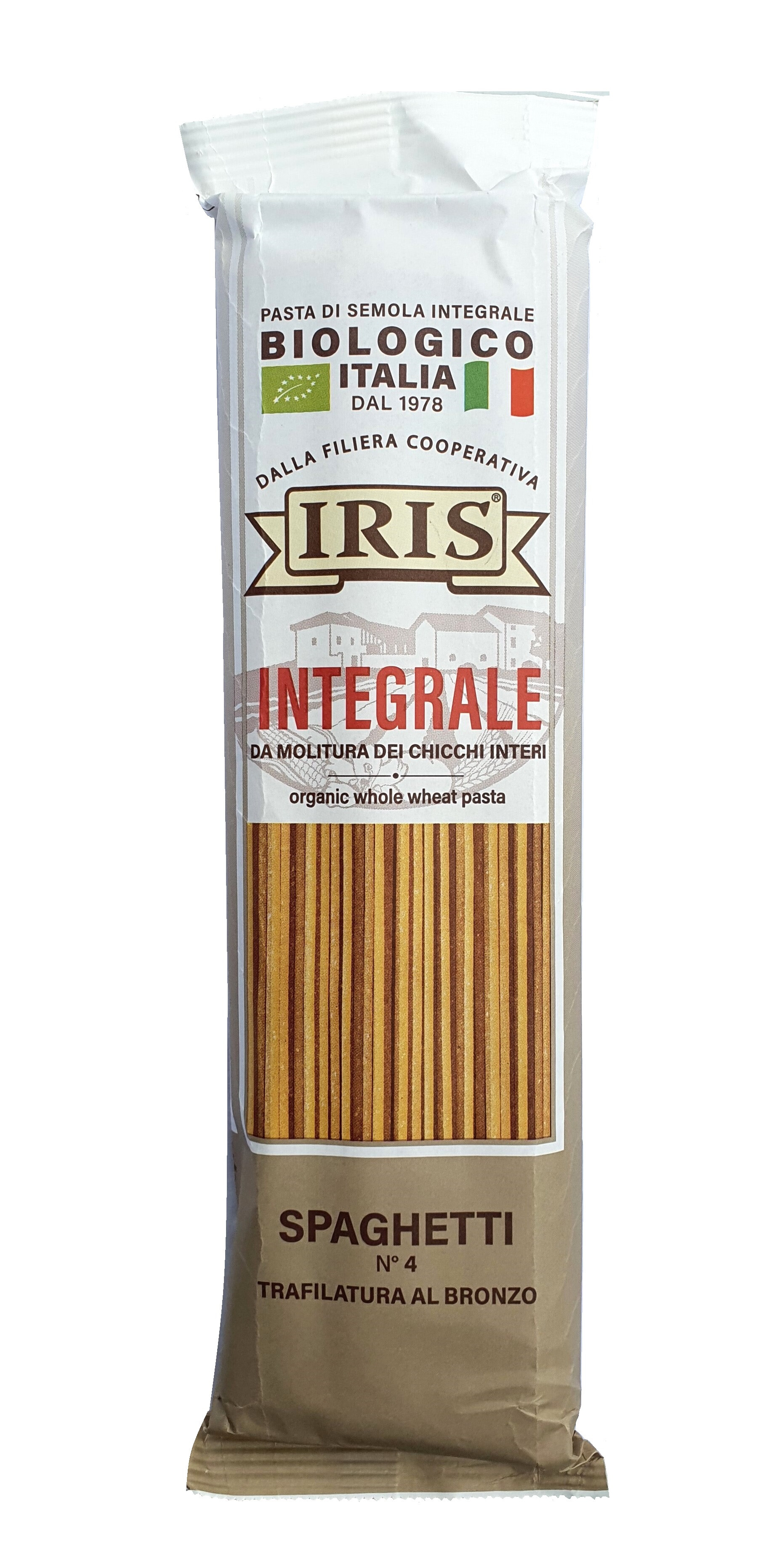 Paste bio Spaghete din grau dur integral, Iris 500g. | Biomania.ro
