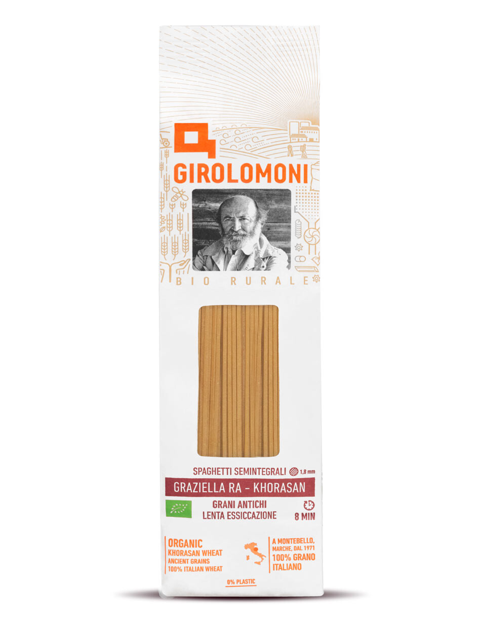 Paste bio Spaghete din grau semintegral Khorasan (Kamut), Girolomoni ...