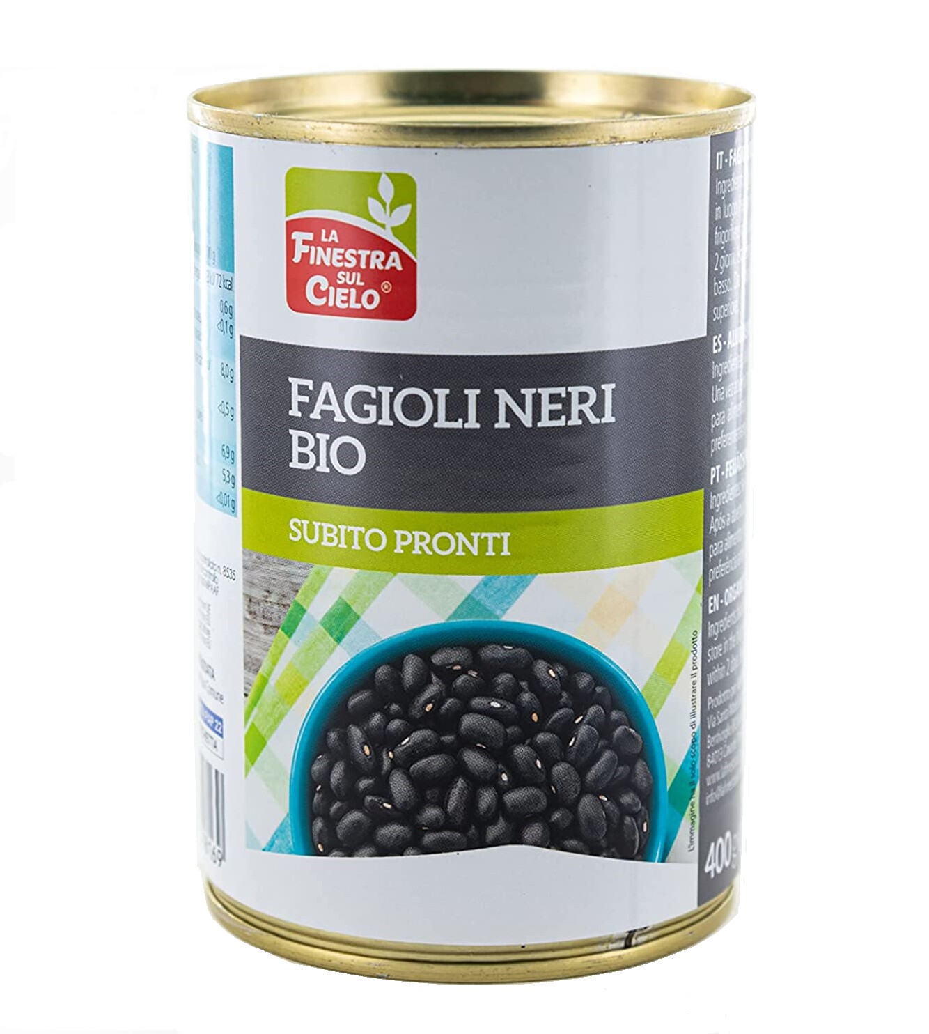 Fasole neagra bio, La Finestra Sul Cielo 400g | Biomania.ro