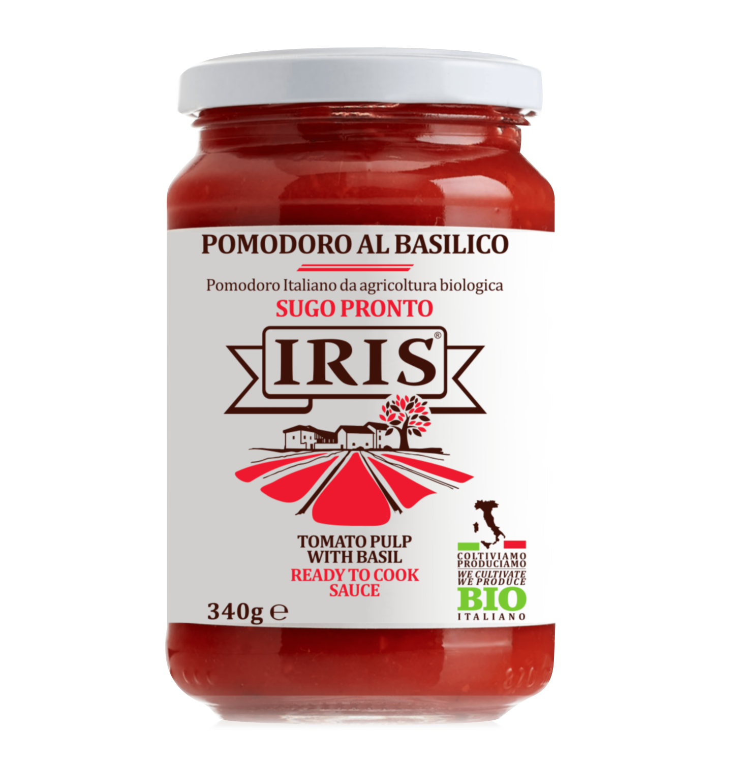 Sos bio de rosii cu busuioc Iris 340g. | Biomania.ro