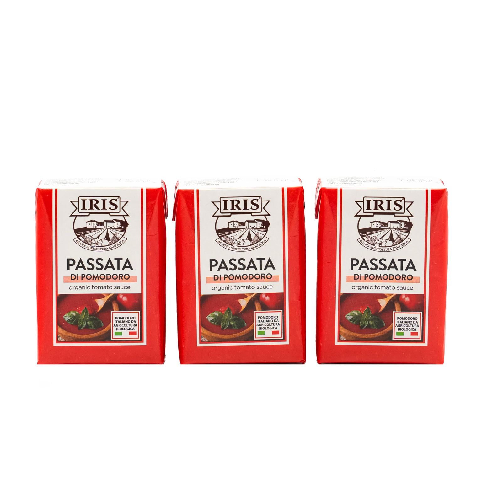 Rosii bio pasate 3x200g (cutie tetra pack), Iris Bio 600g | Biomania.ro