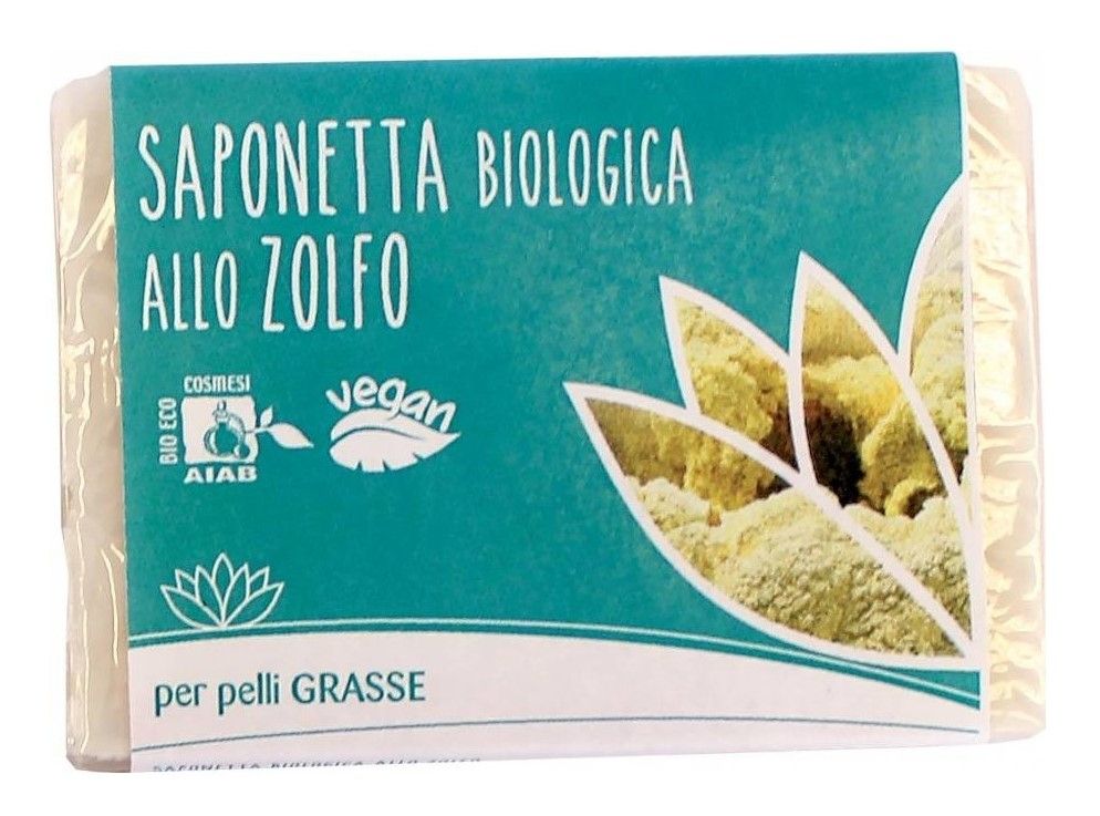 Sapun solid bio cu sulf, pentru piele grasa, vegan, Fior di Loto 100g ...